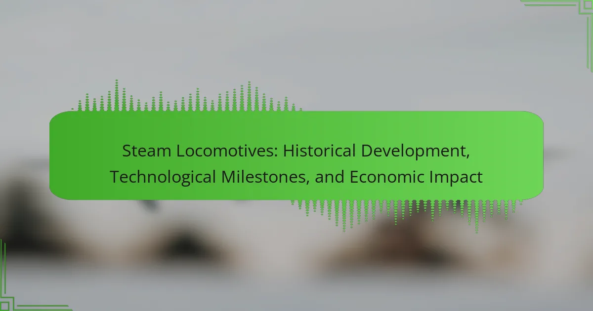 Steam Locomotives: Historical Development, Technological Milestones, and Economic Impact ...