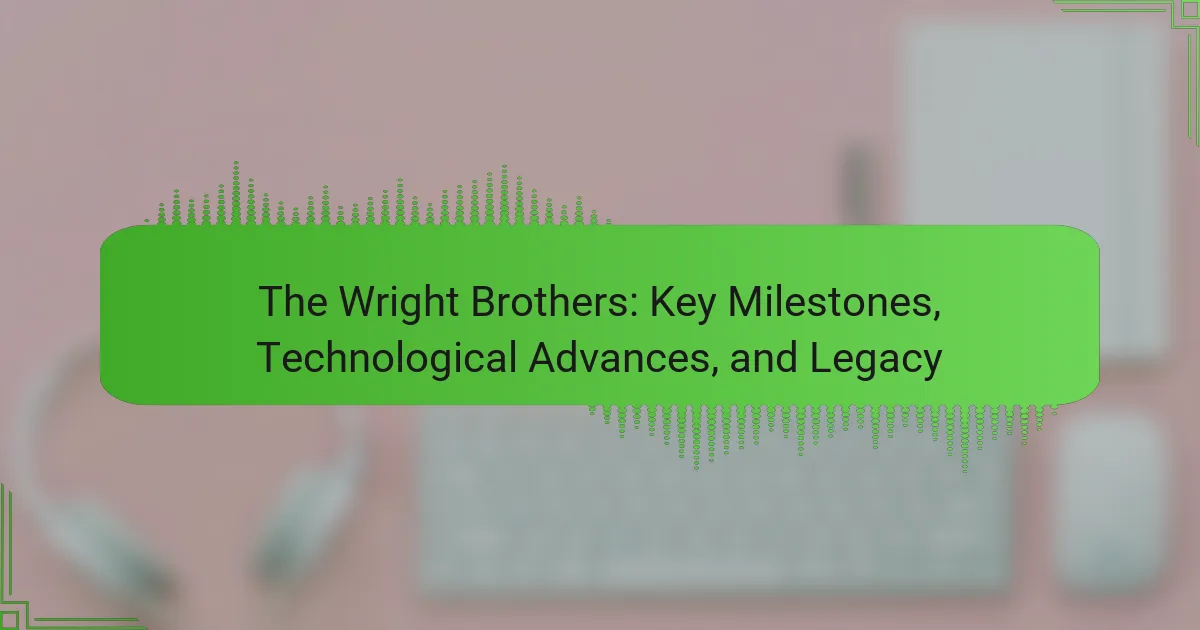 The Wright Brothers: Key Milestones, Technological Advances, and Legacy ...